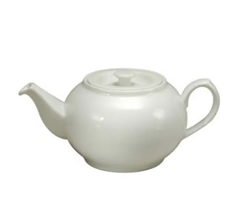 Oneida R4020000862 Fusion Bright White 21 oz. Porcelain Teapot - 2 Doz
