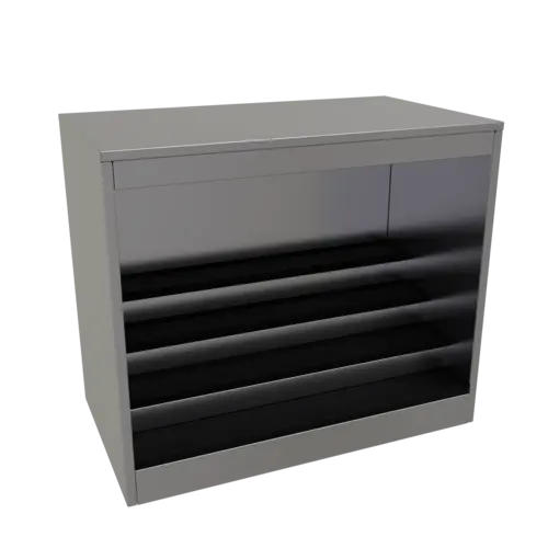 Glastender BLD-48-S 48" x 24" Stainless Steel Back Bar Glass Display ...