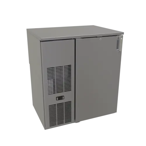 Glastender C1FB32 32" x 24" Stainless Steel Back Bar 1 Section Refrigerator