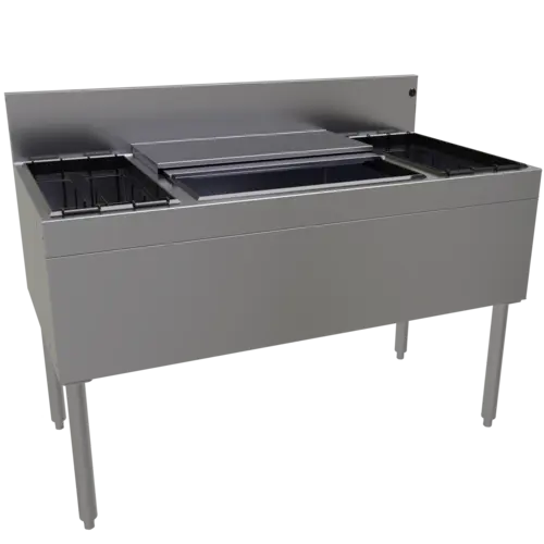 Glastender CBB-48-CP10 48"x24" Stainless Steel Underbar Ice Bin ...