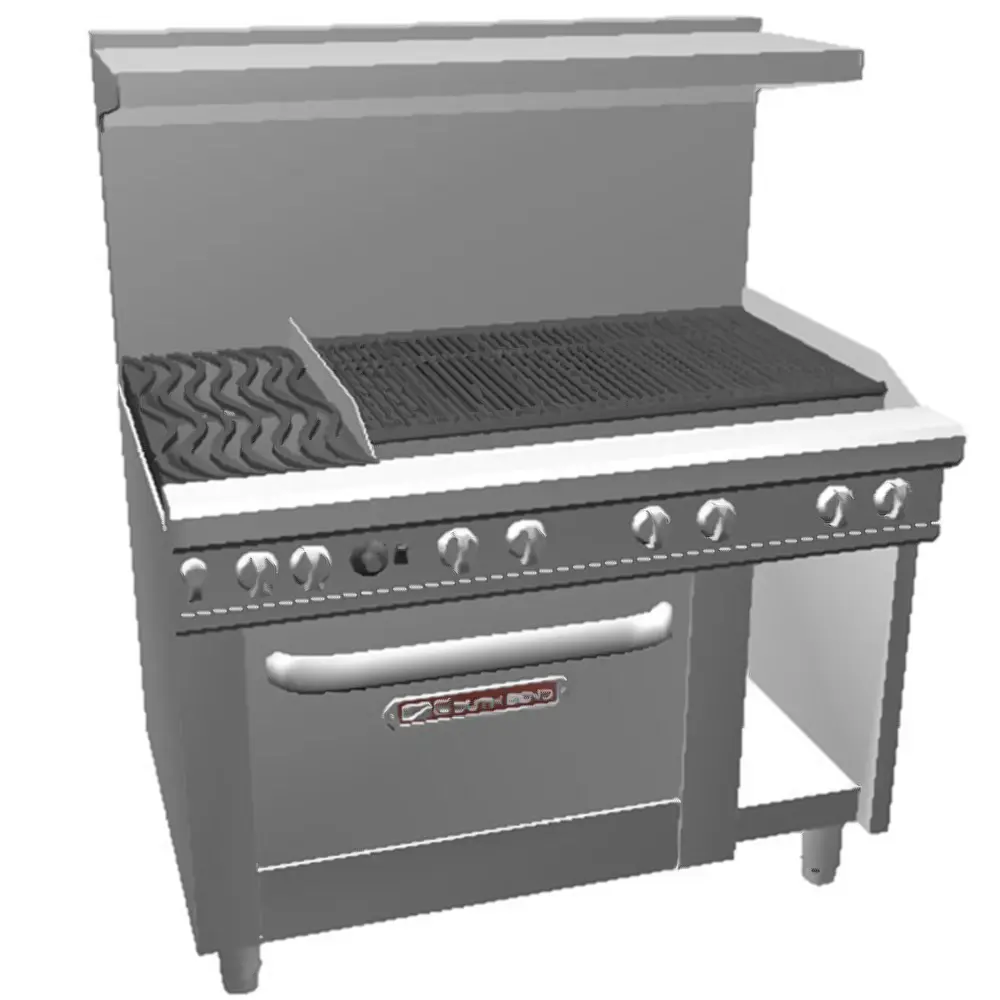 Southbend 4482DC-3CR Ultimate 48" Gas 2 Burner Range w/ 36" Right ...