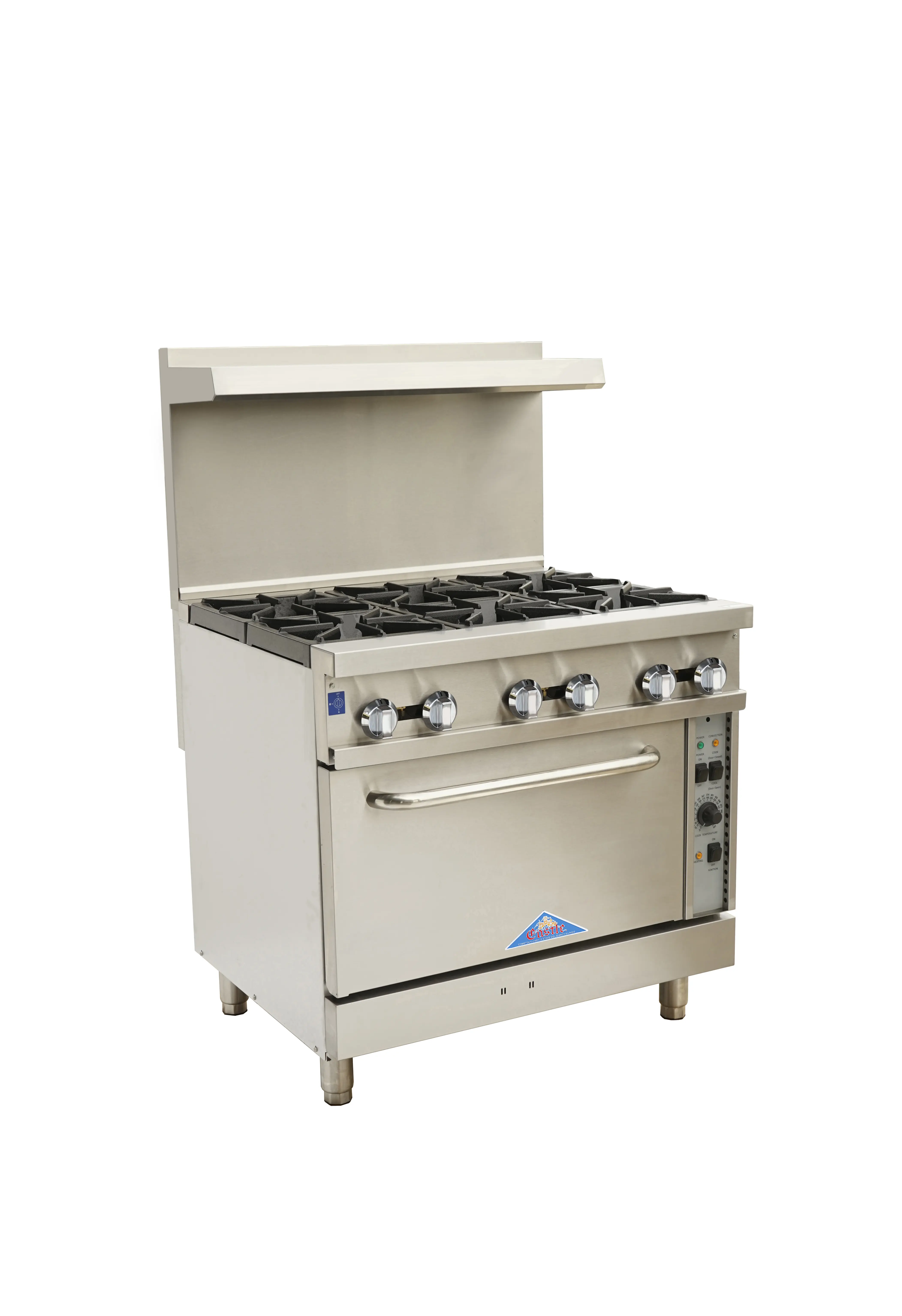 Comstock Castle CCR6-C 36" Gas Open Top 6 Burner Range w/ Convection ...