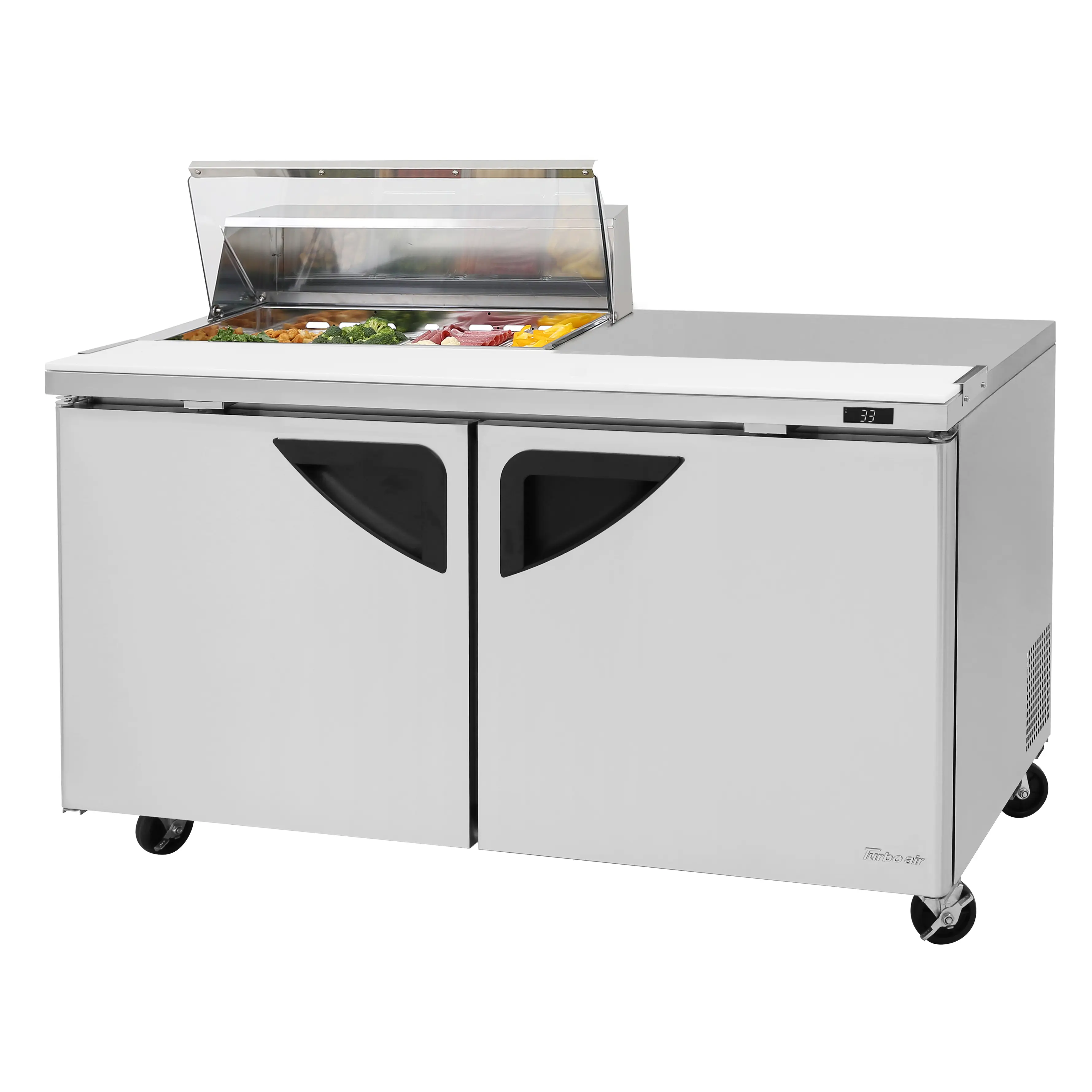 Turbo Air TST-60SD-08S-N-CL 60" 19 CuFt 8 Pan Sandwich Salad Prep Table ...