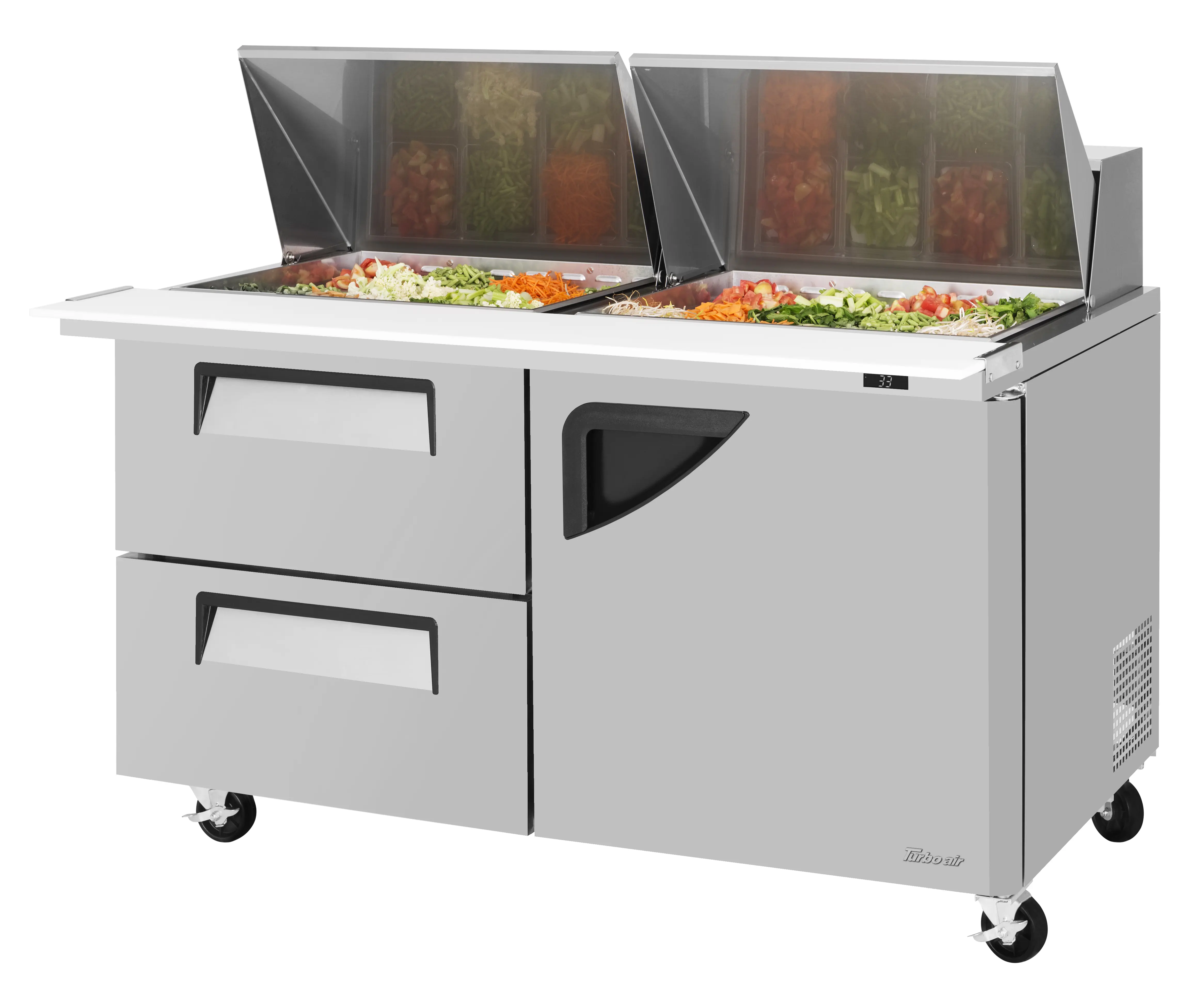 Turbo Air TST-60SD-24-D2R-N 60" 19 Cubic Foot Mega Top Sandwich Salad ...