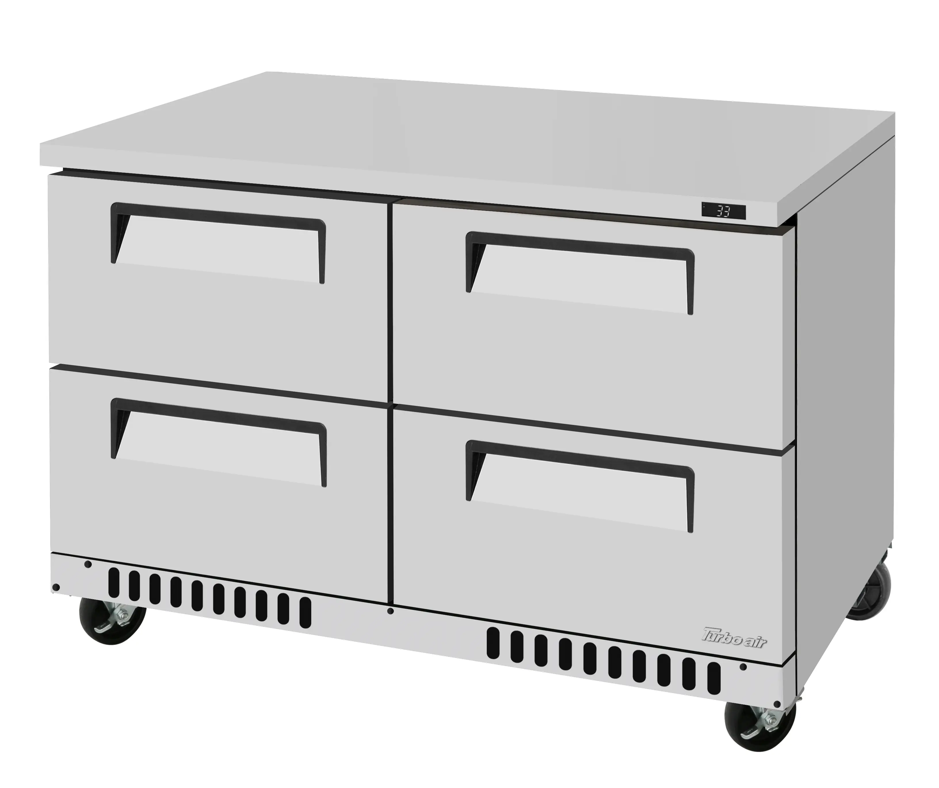 Turbo Air TUR-48SD-D4-FB-N 48" 11.1 Cubic Foot Four Drawer Undercounter ...