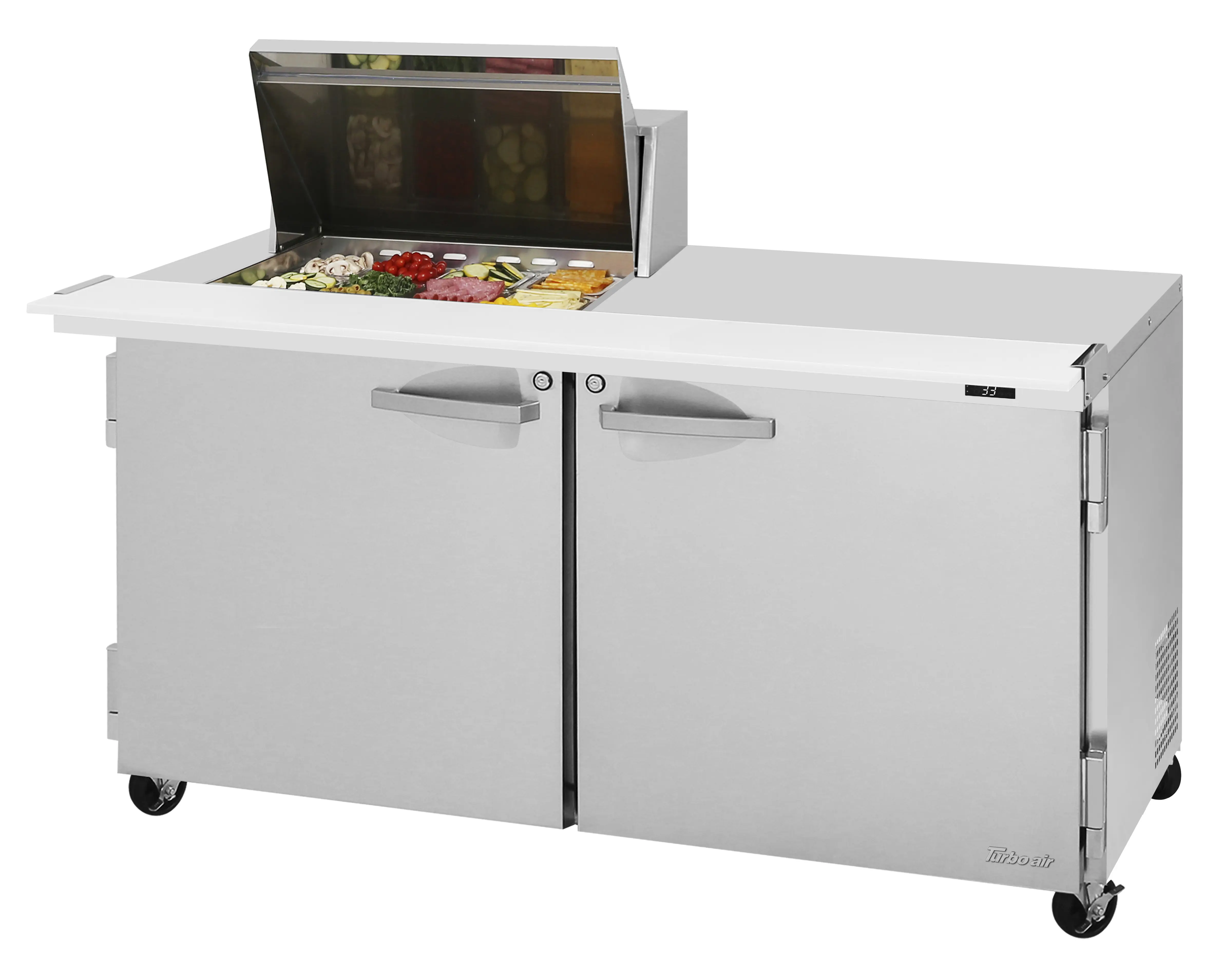 Turbo Air PST-60-12M-N(-LW) 60.25" Mega Top Sandwich Salad Prep Table ...