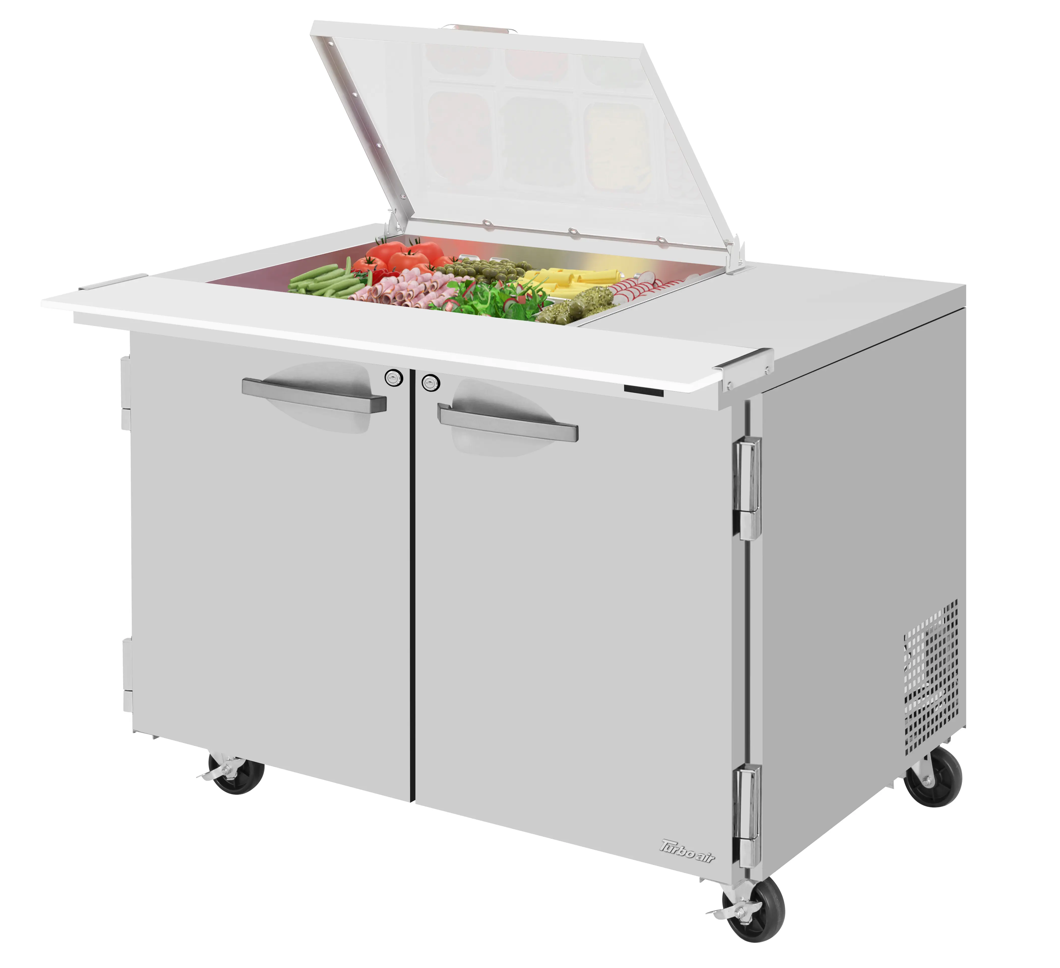 Turbo Air PST-48-12M-N-FCL 48.25" Mega Top Sandwich Salad Prep Table ...