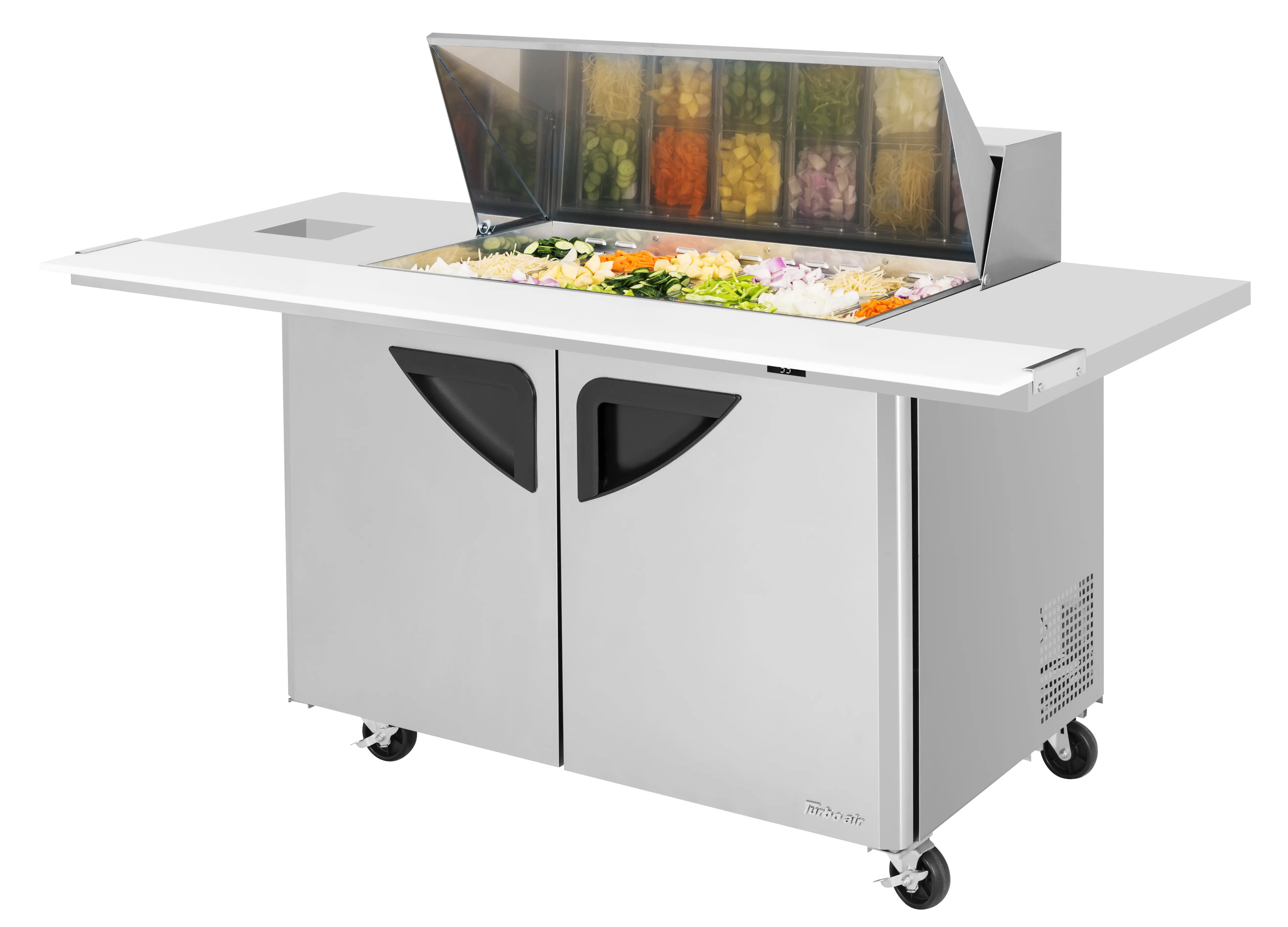 Turbo Air TST-48SD-18-E-SVC-N 72" 18 Pan Mega Top Sandwich Salad Prep Table