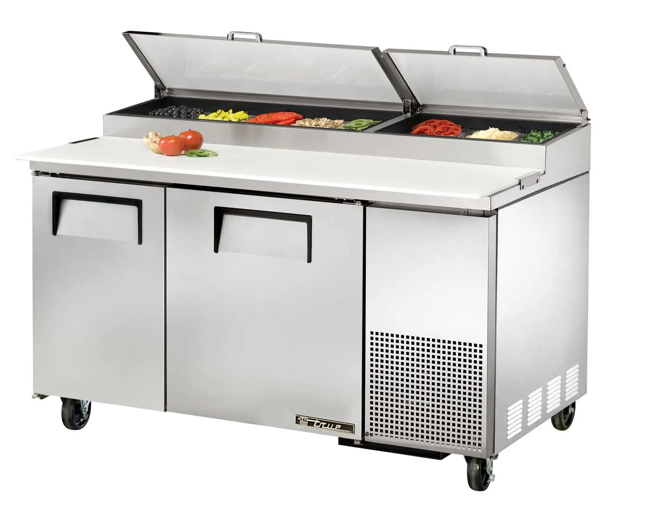 True TPP-AT-60-HC 60" S/s Pizza Prep Table Cooler 15.9 Cu.Ft