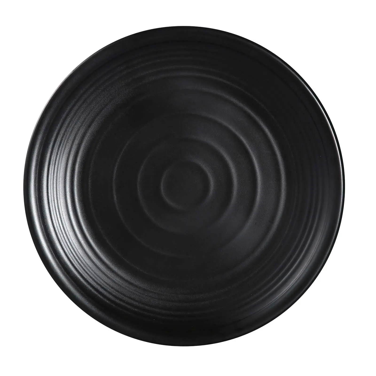 Yanco China BP-1009 Black Pearl Asian Style 9" Round Melamine Plate - 2 Doz
