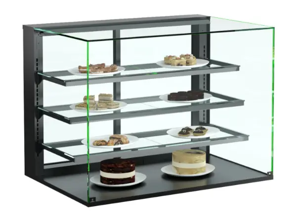 Structural Concepts NR3635DSV Reveal 36" Black Countertop Glass Display ...