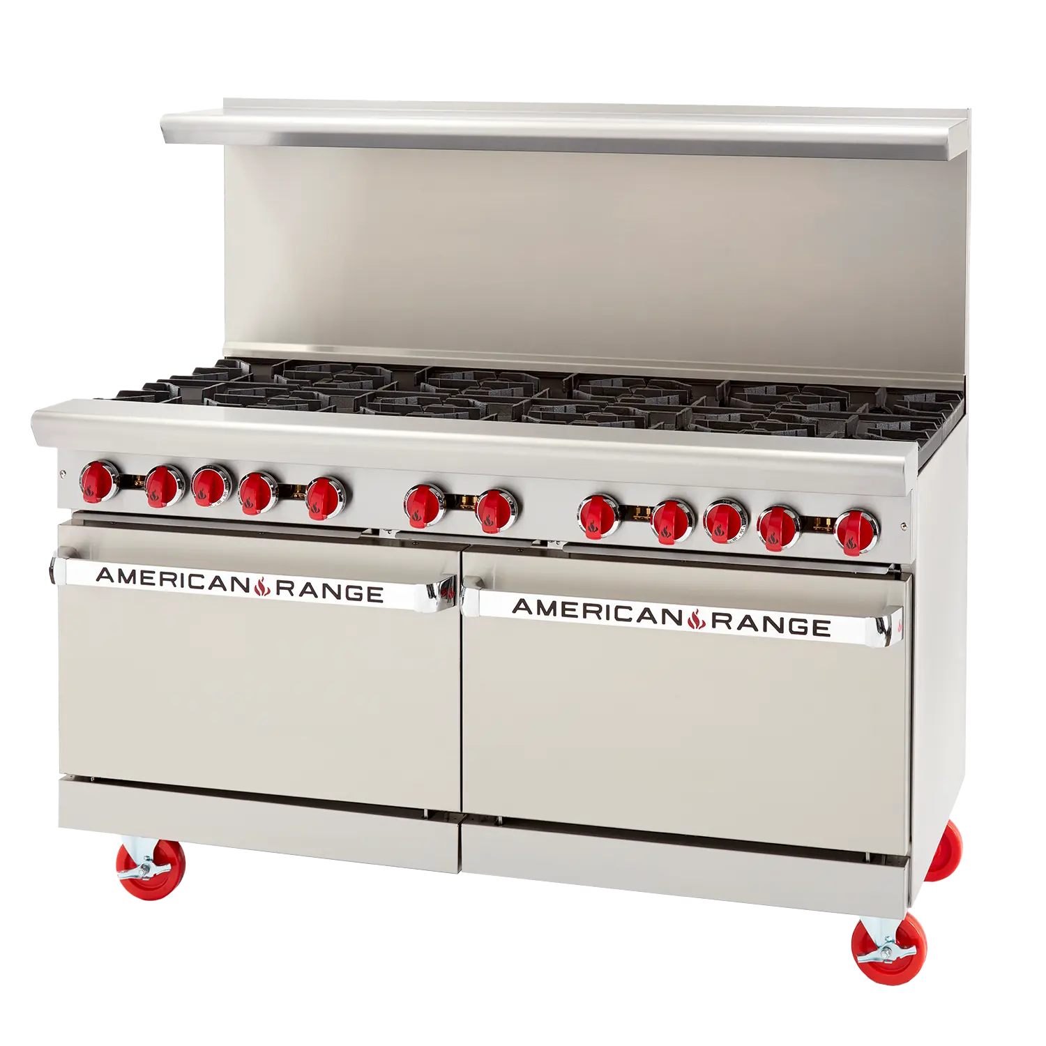 American Range AR-24G-6B-126L-SBR 60" Commercial 6 Burner Gas Range w/ 24" Left Side Griddle