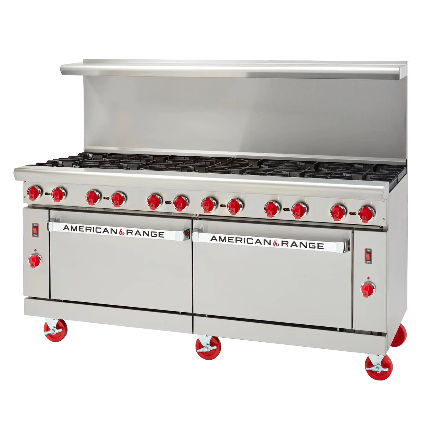 American Range ARGF-12 72" Gas 12 Burner Green Flame Range w/ 2 ...