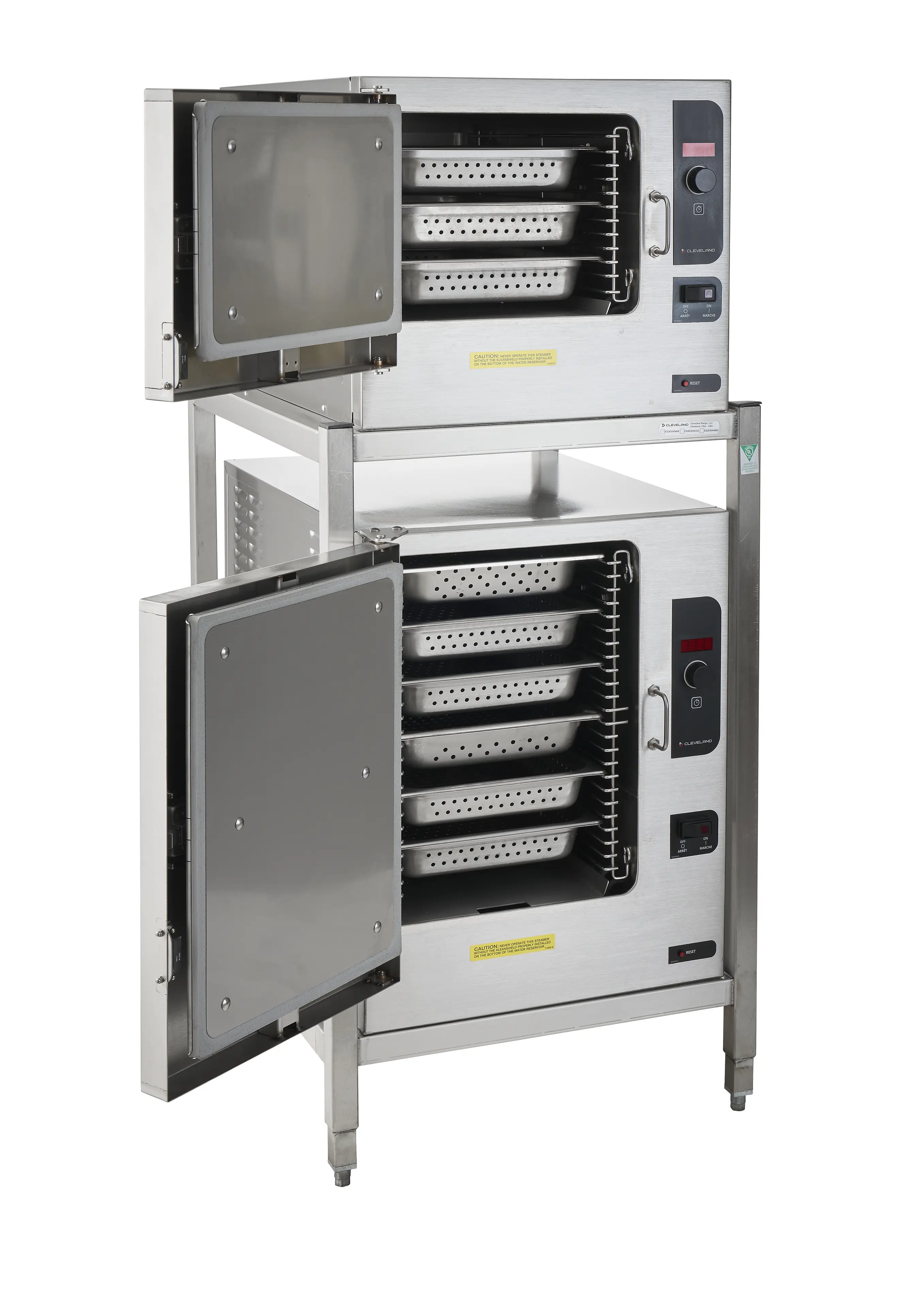 Cleveland Range (2) 22CET63.1 SteamChef 3 & 6 Double Stacked Electric ...