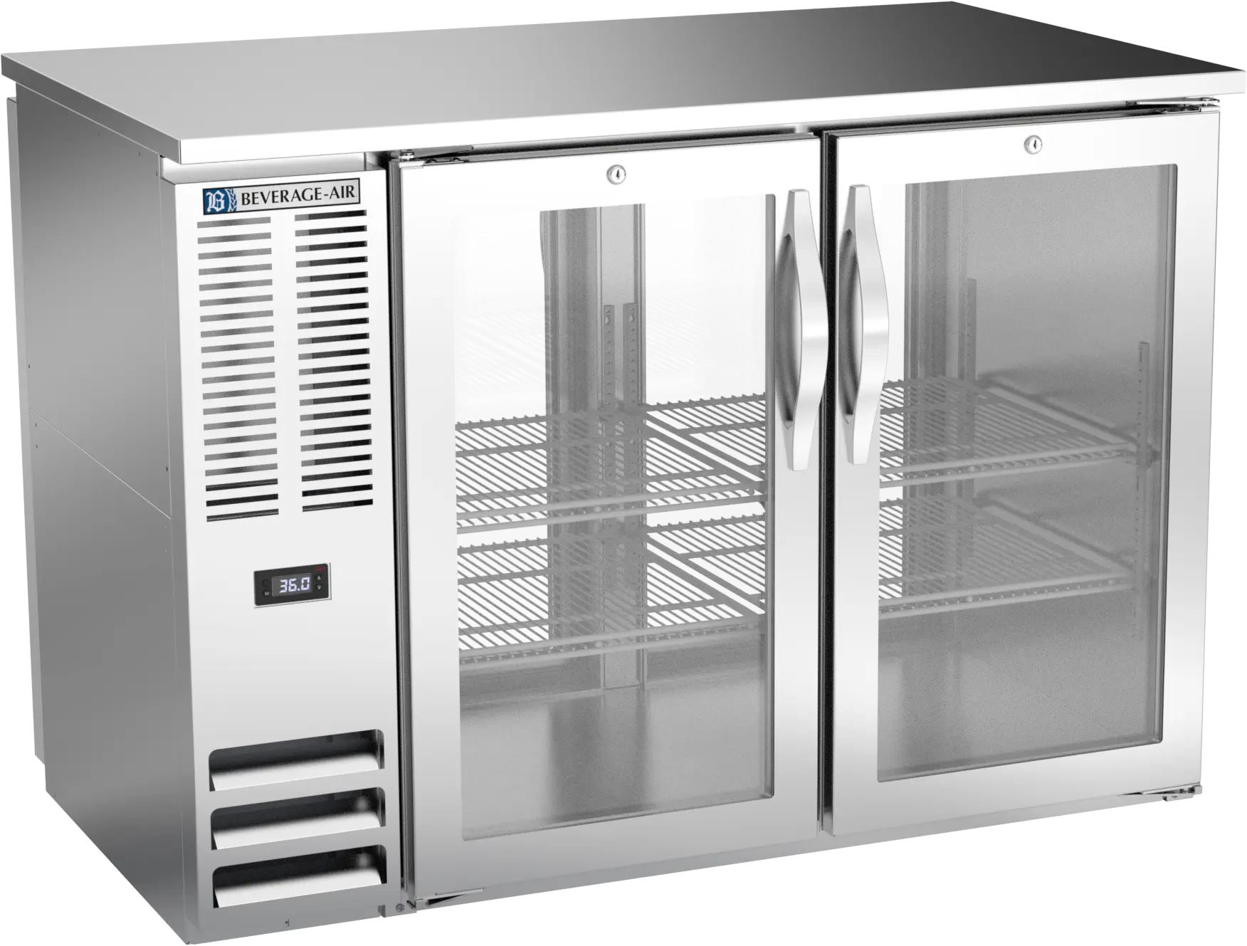 Beverage Air BBN48HC-FG-PT-S 48"Stainless Steel Glass Door Pass Through ...