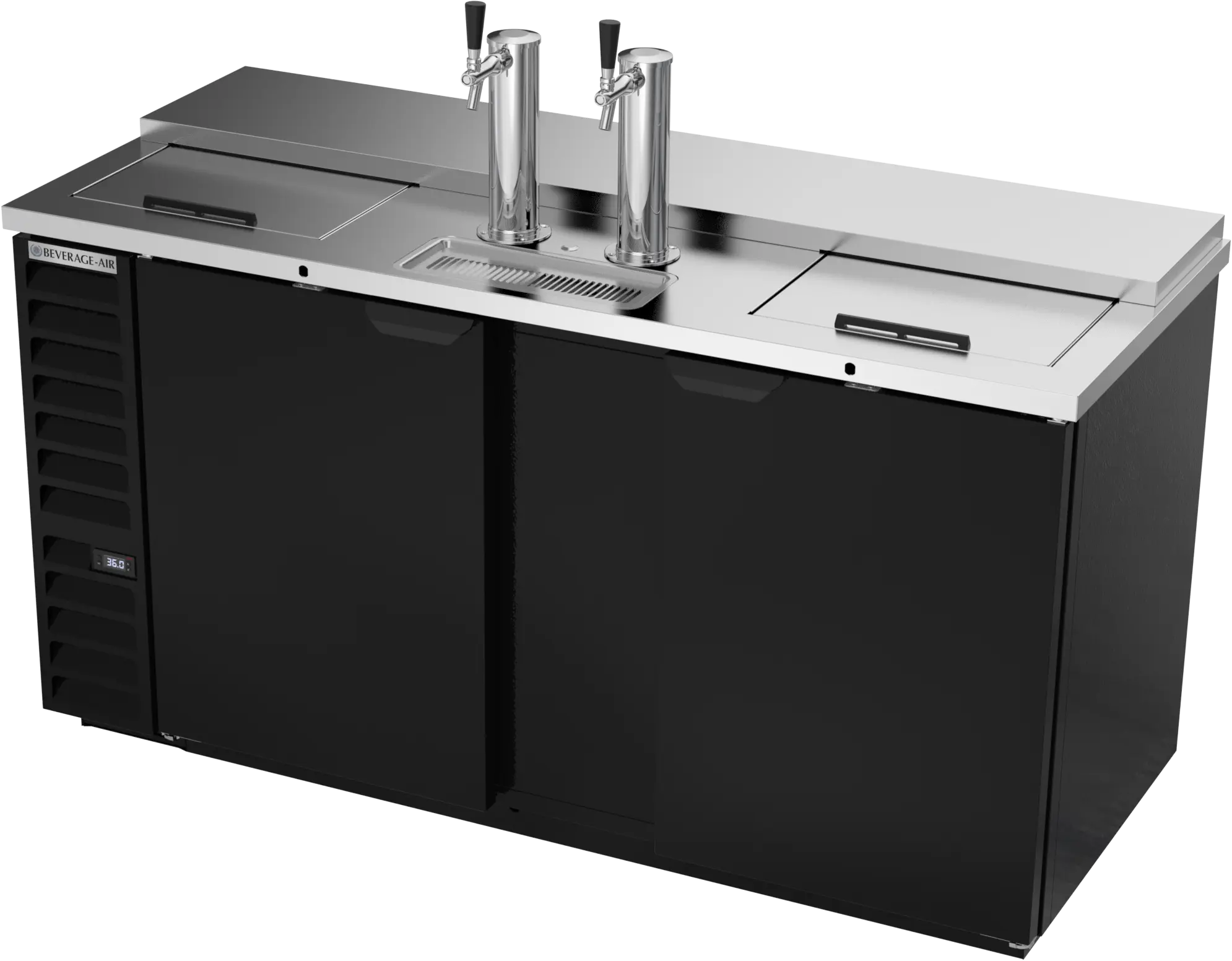 Beverage Air DD68HC-C-B 69" Black Triple Keg Club Top Draft Beer Cooler ...