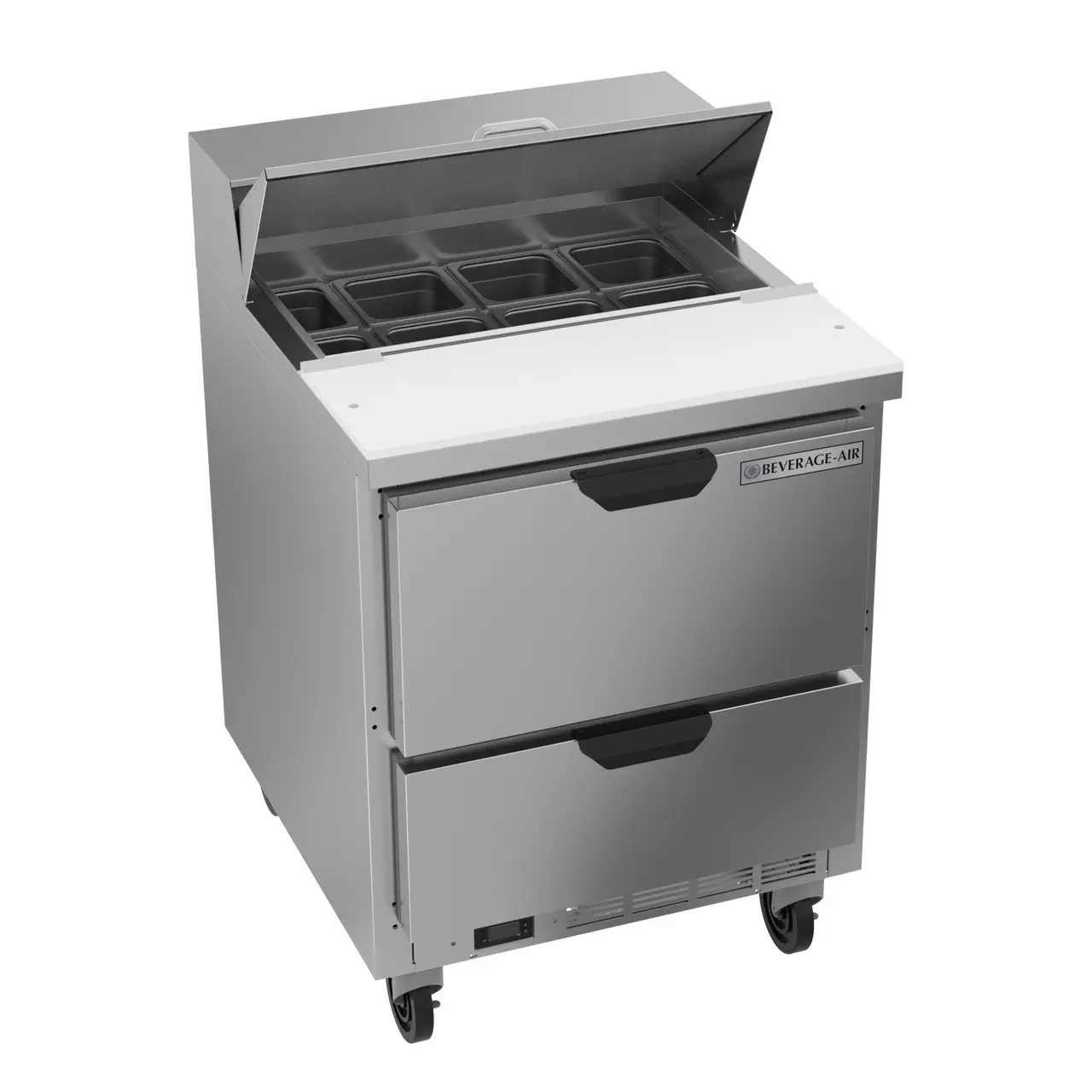 Beverage Air SPED27HC-C 27" (6) Pan Sandwich Prep Table w/ 2 Drawers