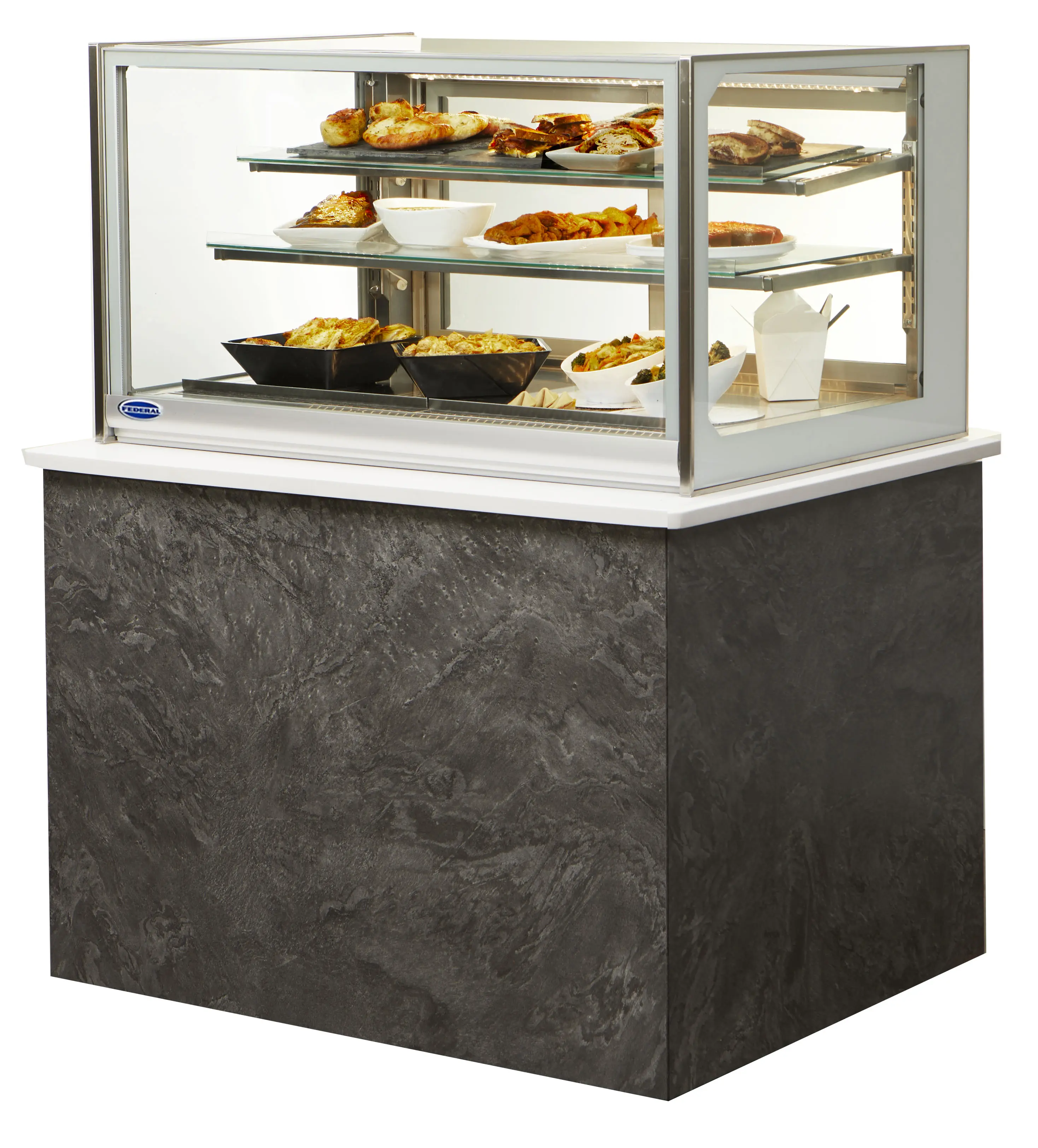 Federal Industries ITH6034 60" x 38"H Italian Glass Heated Countertop ...