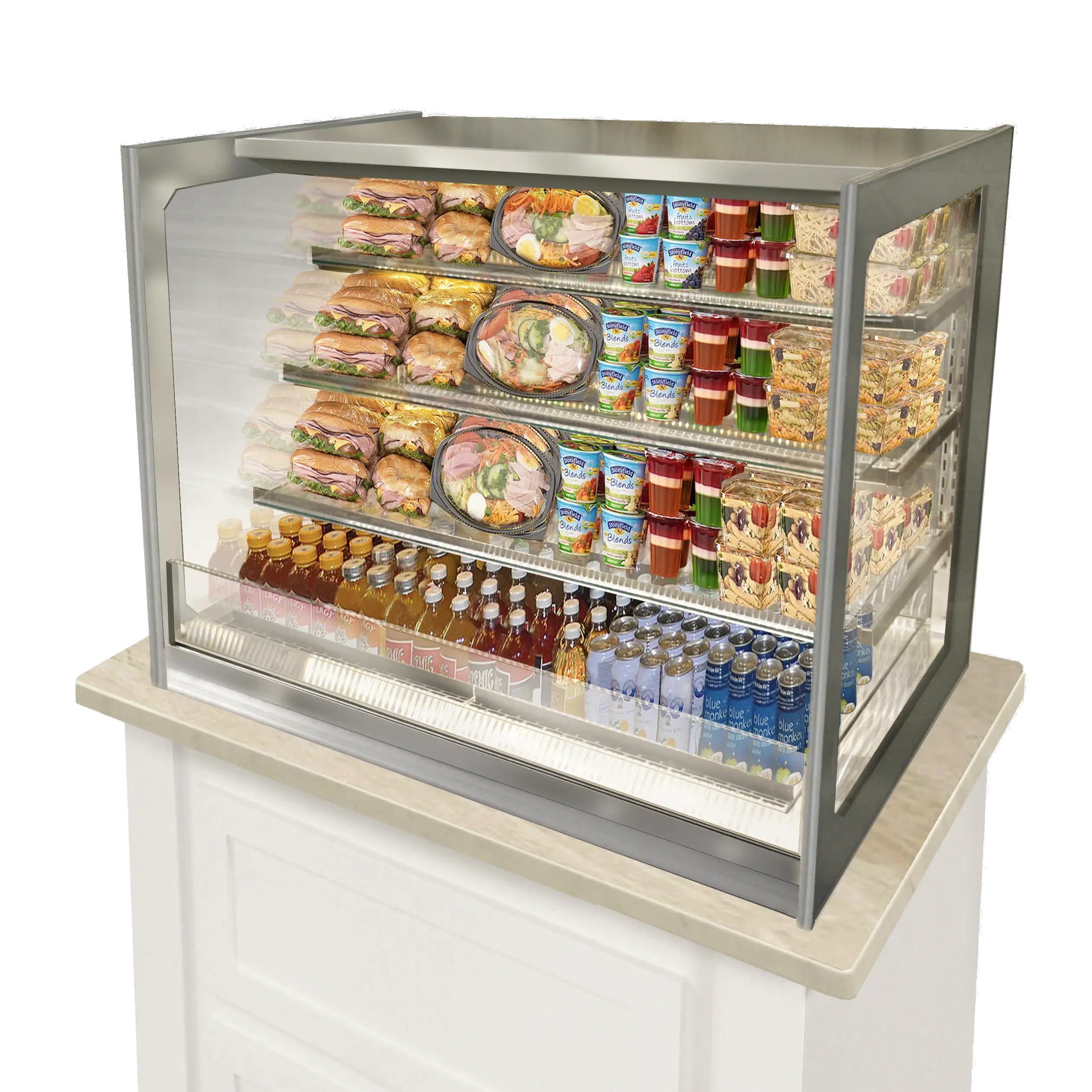 Federal Industries ITRSS4834 48"x 50.7"H Italian Glass Refrigerated ...