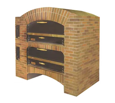 Marsal MB-60 STACKED Wave 80" Gas Brick Lined Double Deck Pizza Oven ...