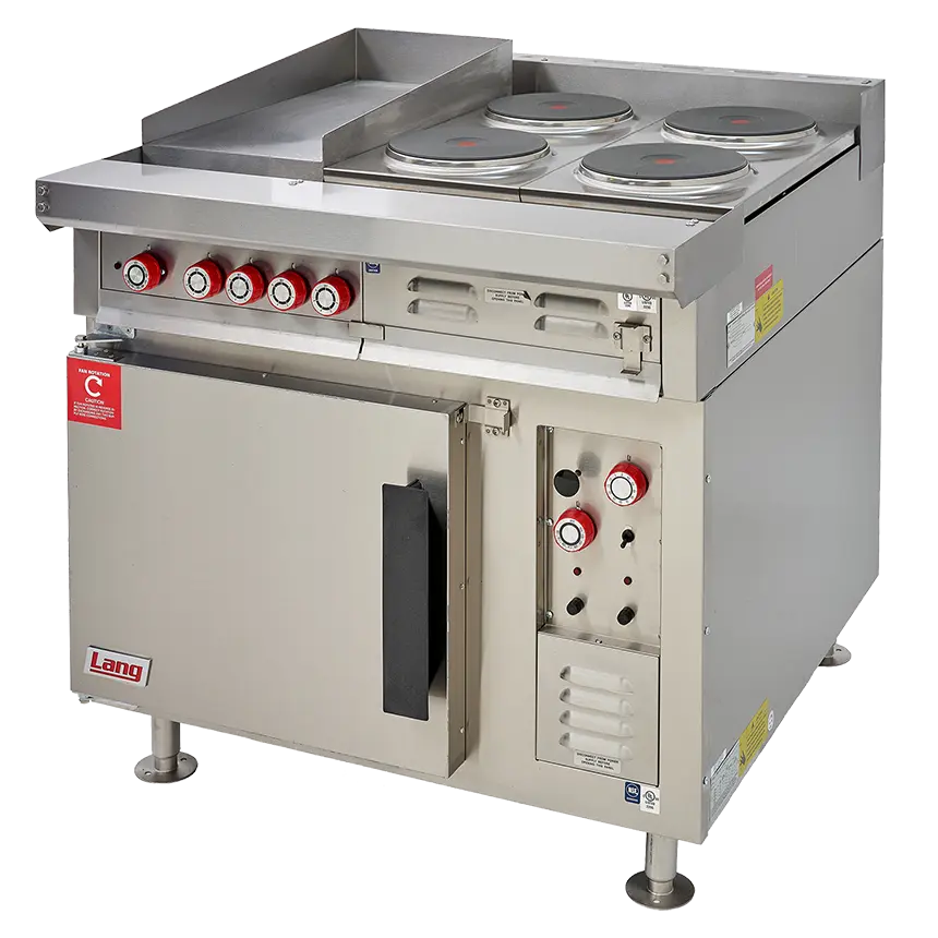 Lang R36C-ATF Electric 36" Heavy Duty Range w/ Convection Oven Base