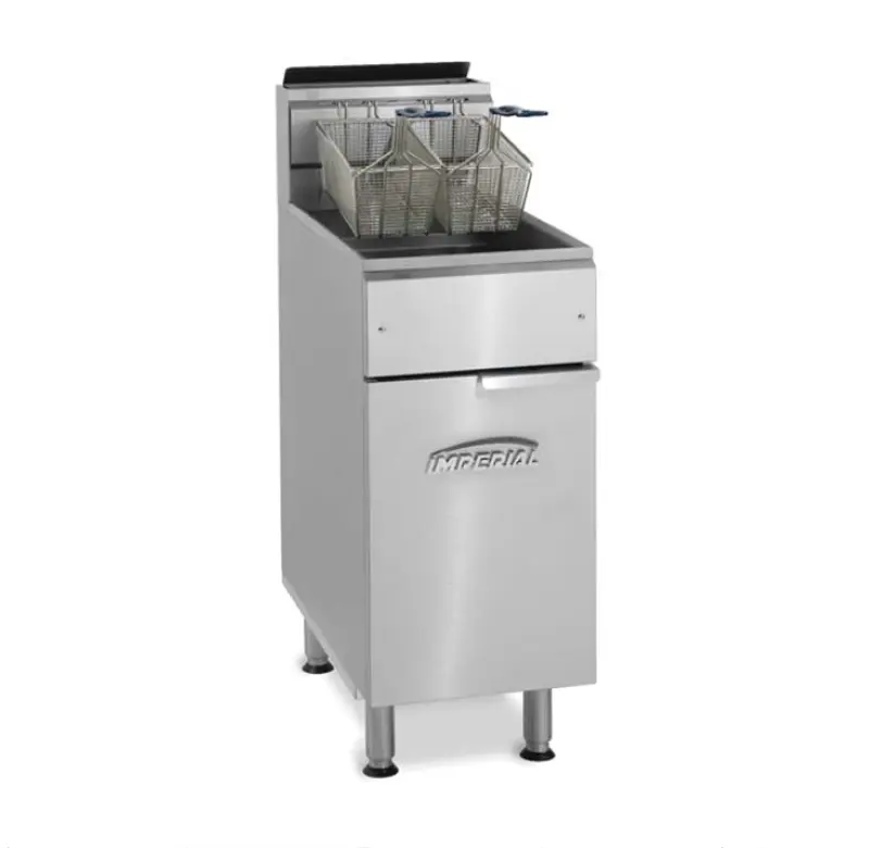 Imperial IFS-50 50 lb Commercial Tube Fired Gas Deep Fryer - 140,000 BTU