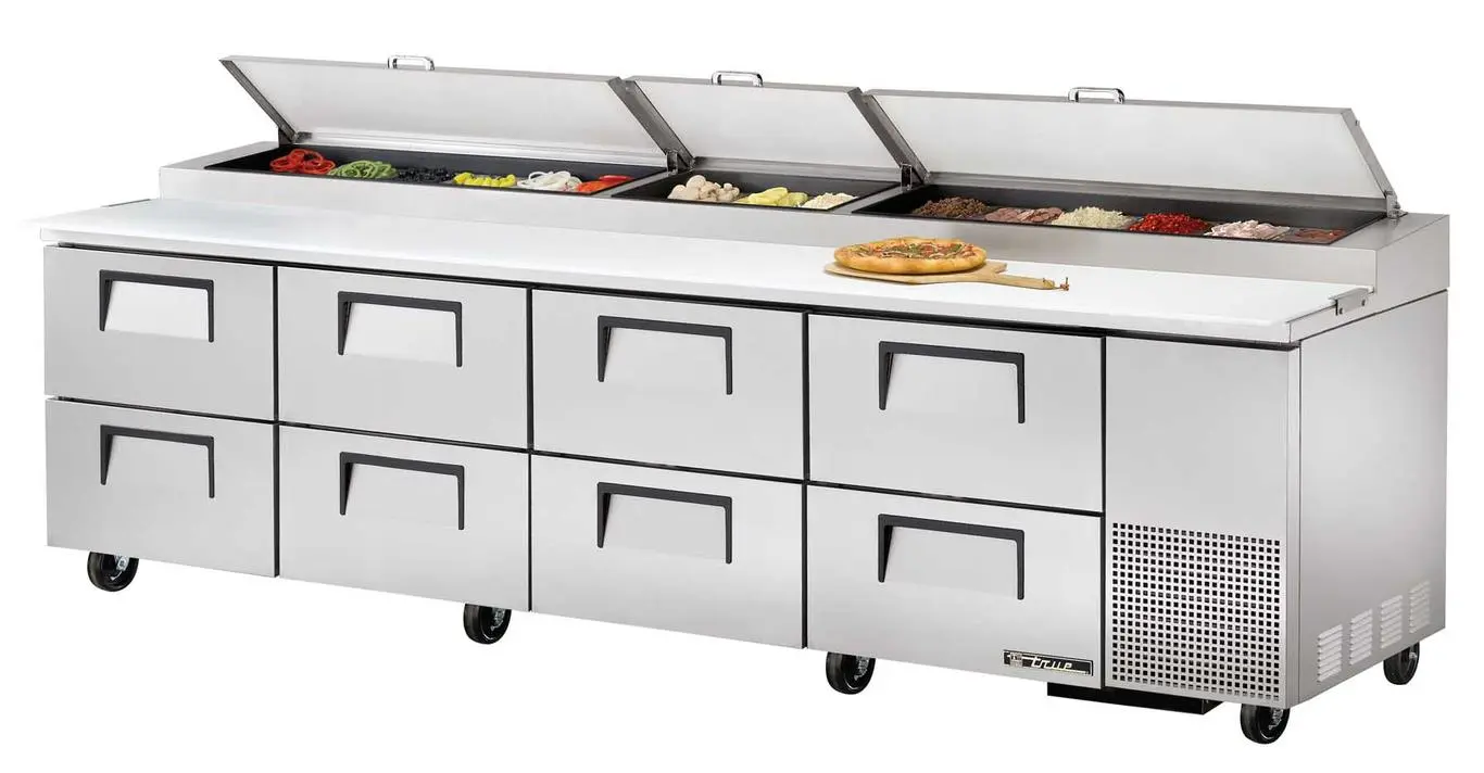 True TPP-AT-119D-8-HC 43.9 Cu.Ft Pizza Prep Cooler W/ 8 Drawers