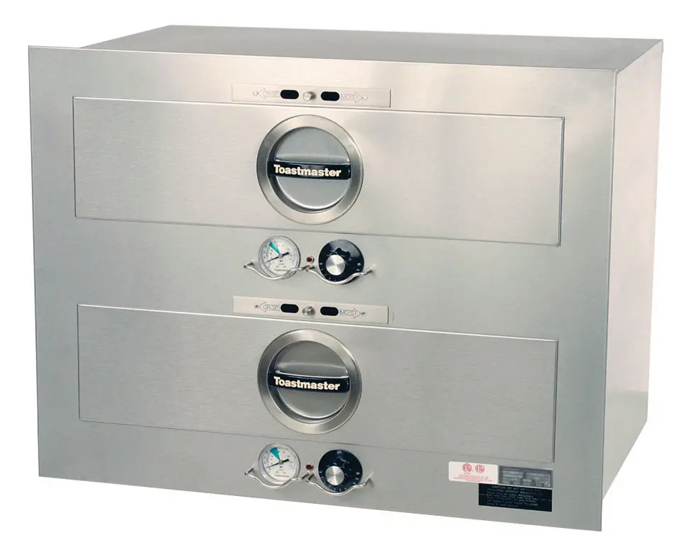 Toastmaster 3B20AT09 Two Drawer Electric Hot Food Server Warmer Built ...